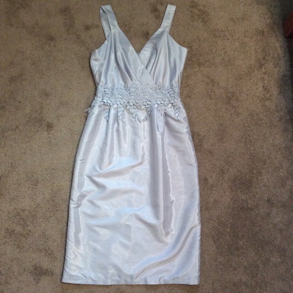 Vintage | Dresses | Gorgeous Silver Gray Vintage Dress Jacket Set ...